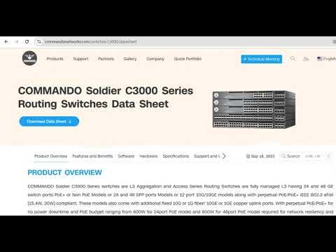 COMMANDO 3000 Series L3 Routing Switches Features / Data Sheet Explained - YouTube