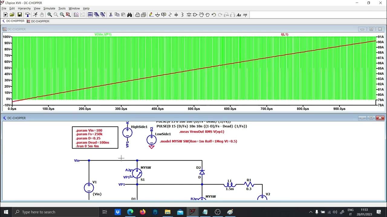 LTSpice Square PWM generation and 2Q DC converter - YouTube