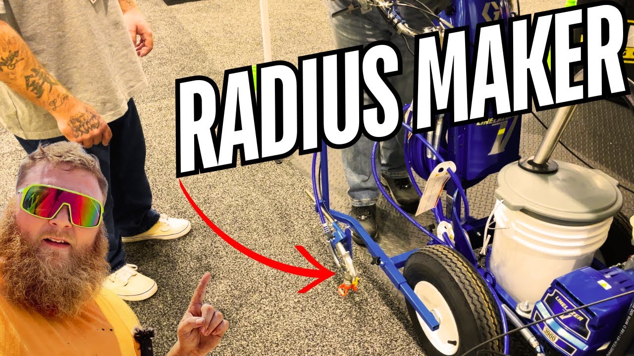 The BEST TOOL for doing DOUBLE LINED RADIUS Striping Work! Parking lot ...