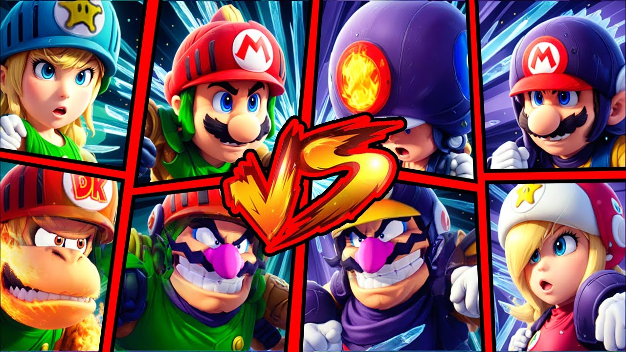 MARIO, ROSALINA, DONKEY KONG, WARIO CUP BATTLES - Mario Strikers Battle ...