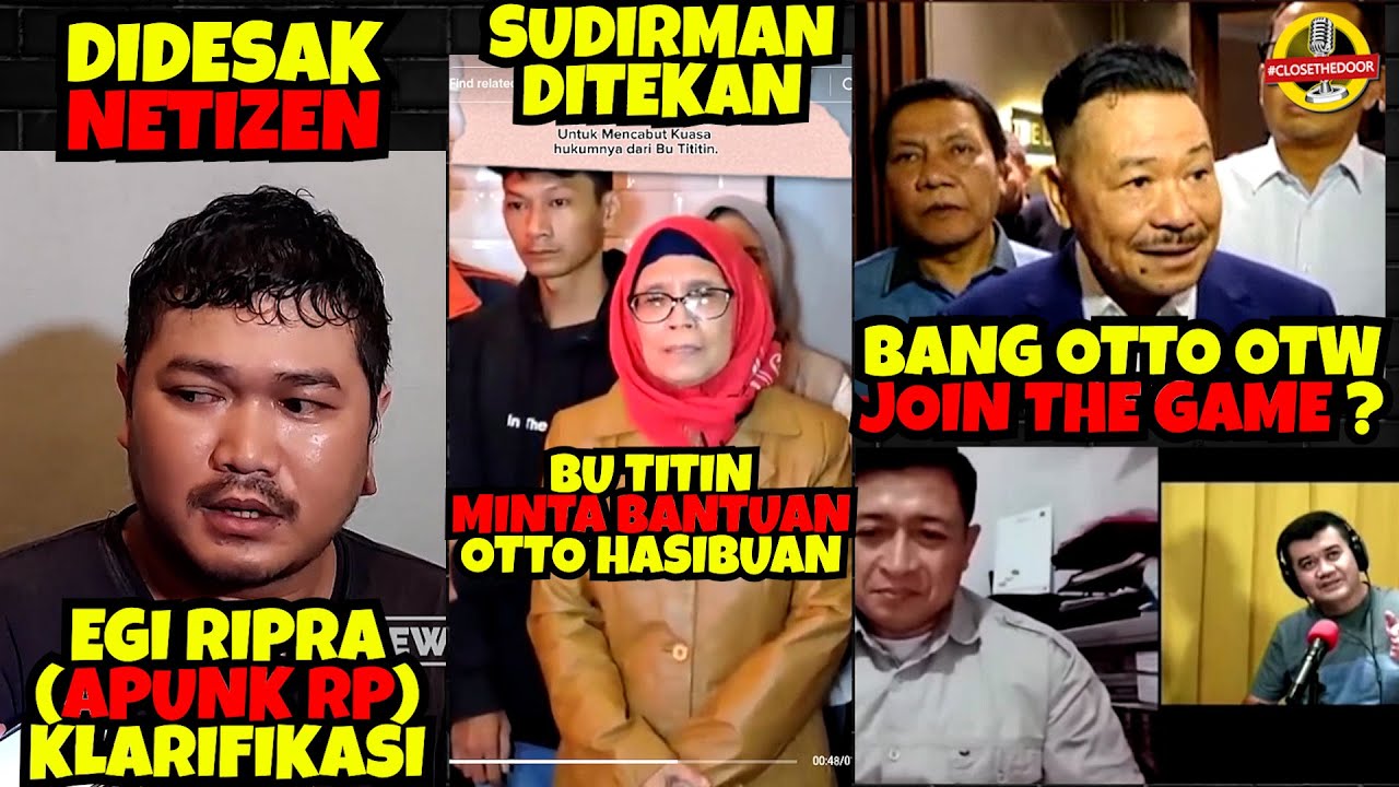 Nah Loh, Sudirman & Bu Titin Ditekan, Otto Hasibuan Turun Tangan ...