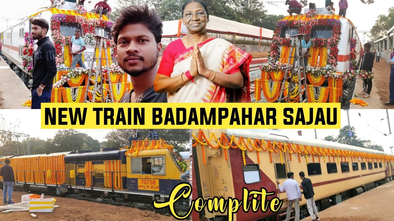 Badampahar Railway Station New Train || New Exprees Train Sajau ...