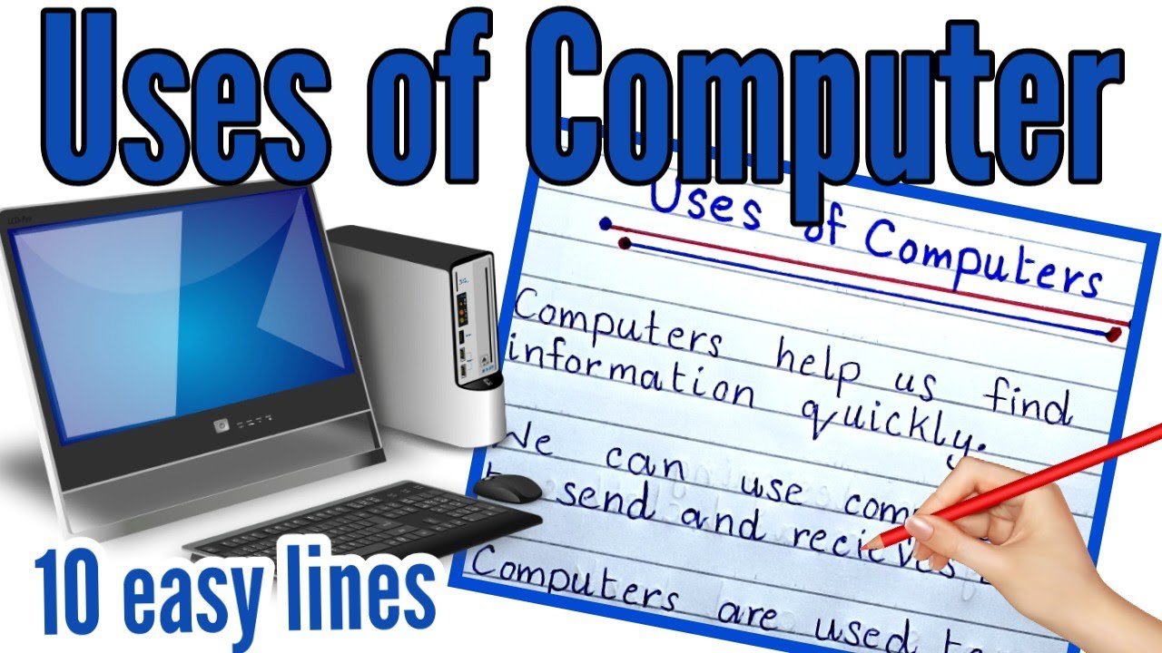 10 Lines Essay on Uses of Computer in English||essay on Computer||short ...