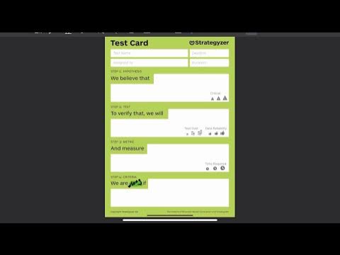 Strategyzer Test Cards - YouTube