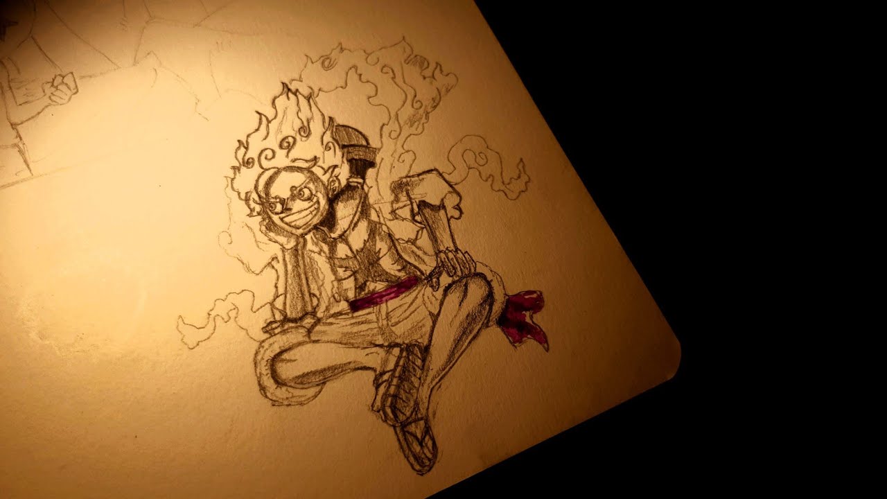 How to draw Gear 5 Luffy from One Piece full video step by step - YouTube