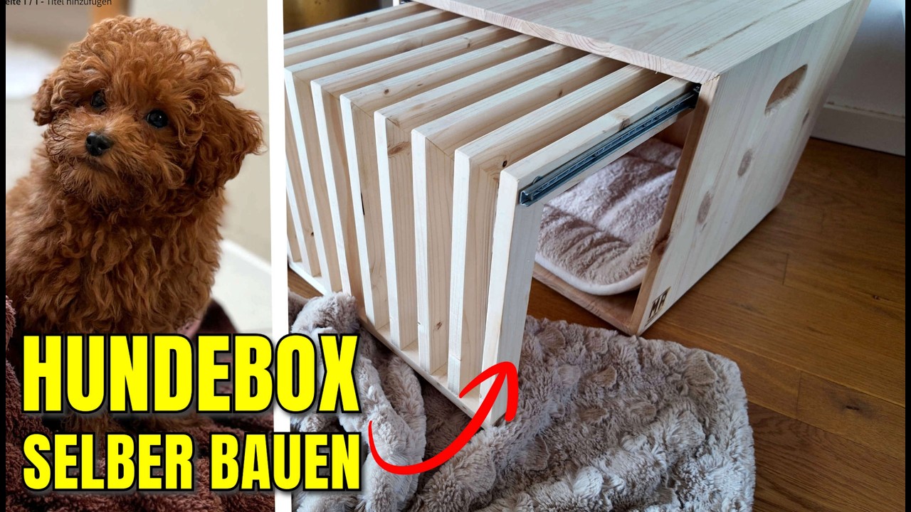 DESIGN HUNDEBOX selber bauen aus Holz / Die perfekte Hundehütte für ...