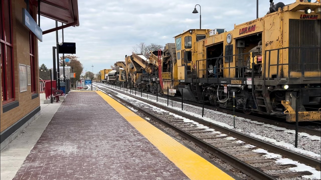 Maintenance of Way Equipment Passing Grayland Metra Station | November ...
