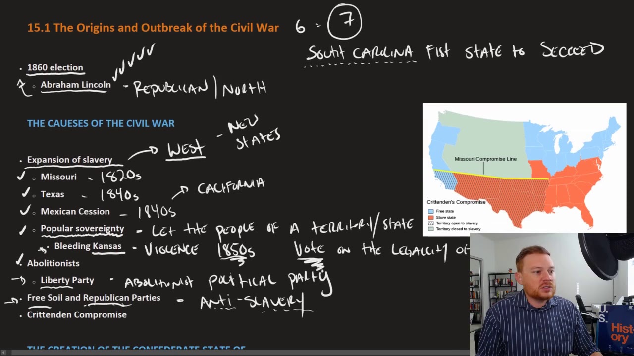 Openstax U.S. History - 15.1 The Origins and Outbreak of the Civil War ...