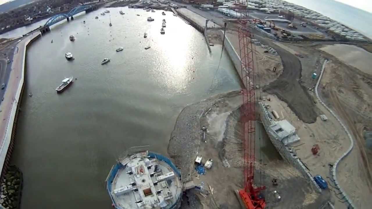 Rhyl Foryd Harbour Bridge Development April 2013 - YouTube