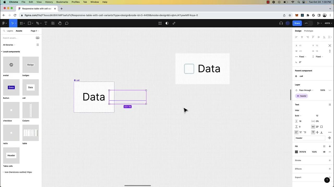 Creating a responsive table from a single component with boolean properties in Figma - YouTube