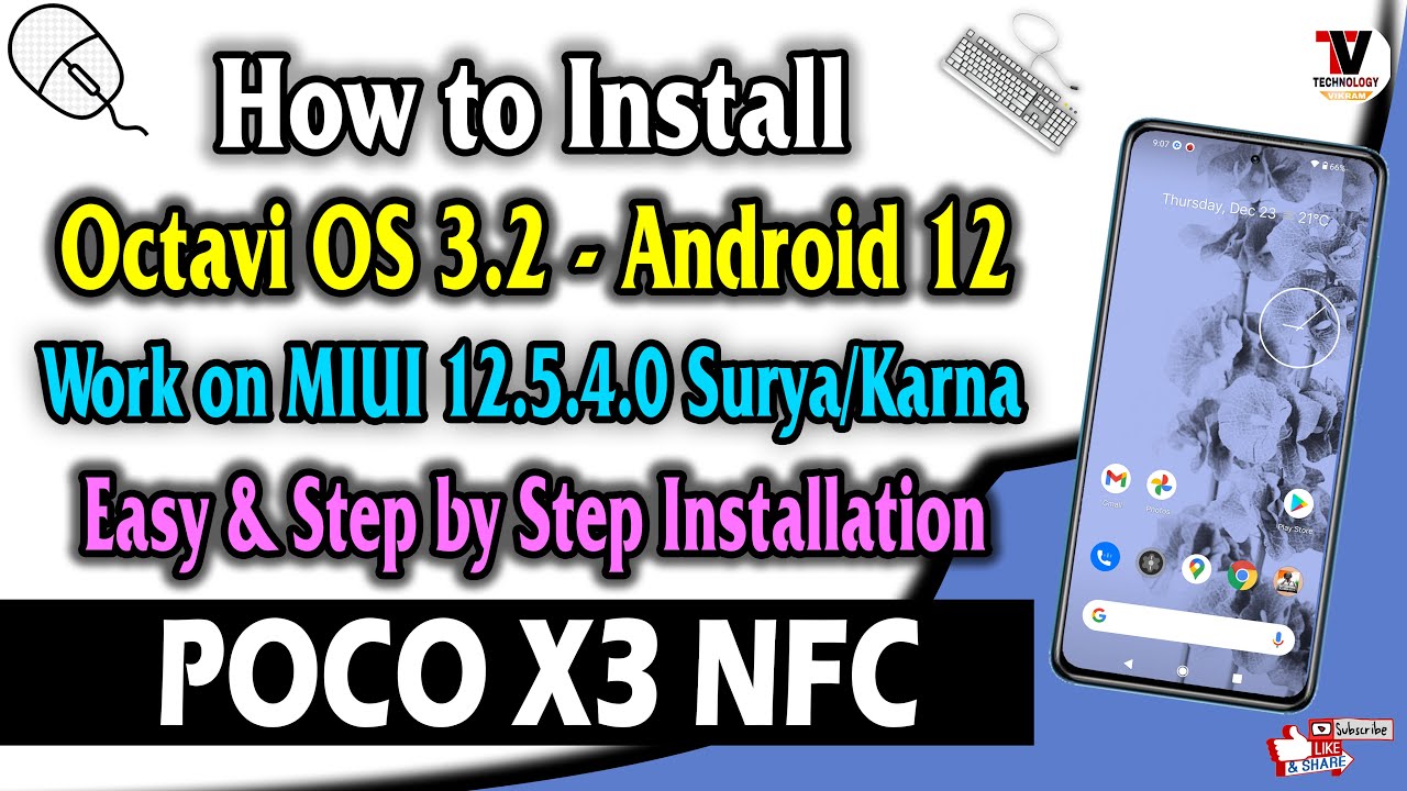 How to Install Octavi OS 3.2 Android 12 on POCO X3 (Surya/Karna) MIUI ...