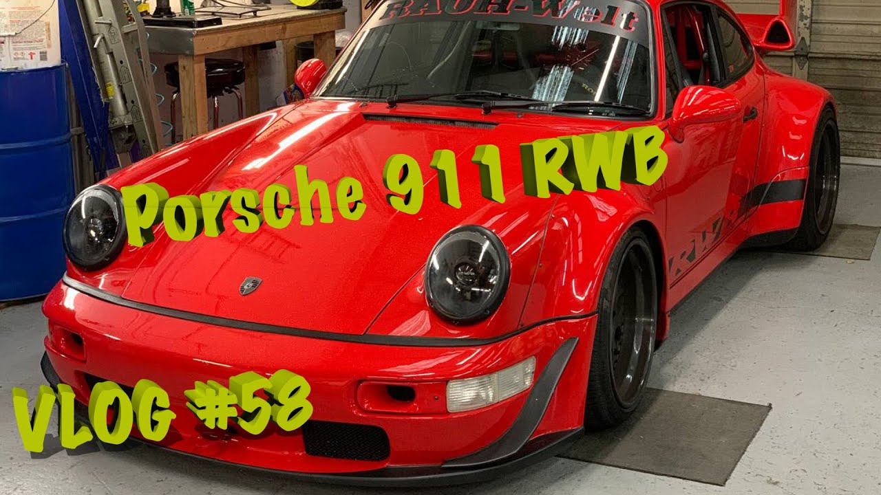 Red Porsche 911 Turbo RWB won't start , Porsche 911 turbo 991.2 exhaust ...