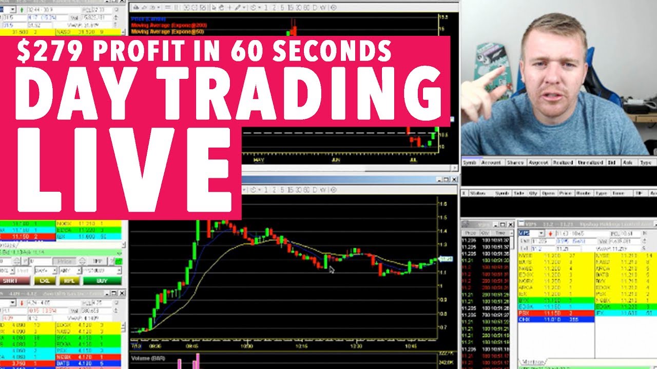 DAY TRADING LIVE $279 PROFIT! - YouTube