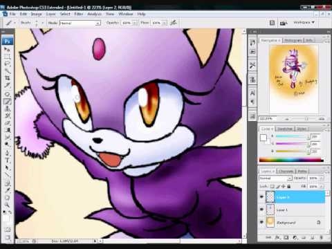 HOW I DRAW BLAZE THE CAT - YouTube