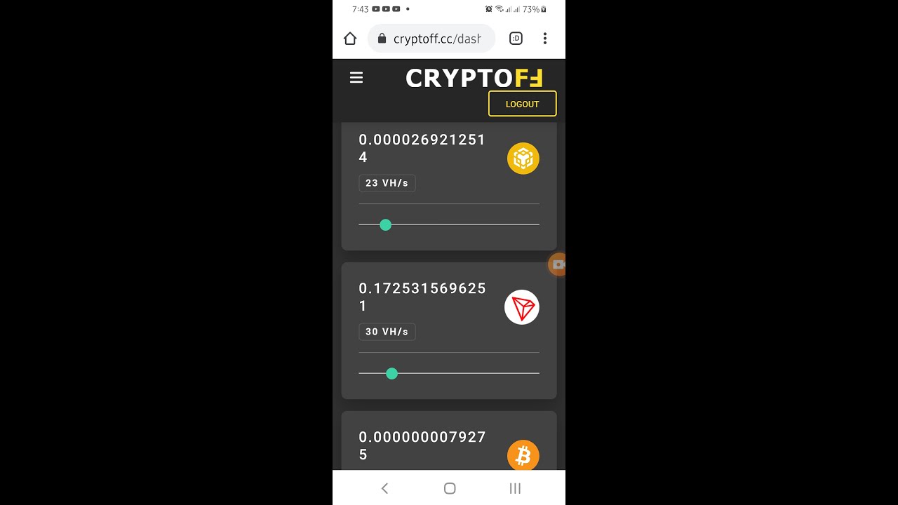 Cryptoff.cc Very New trustful Mining Legit Website 60 days without investment withdraw your ...
