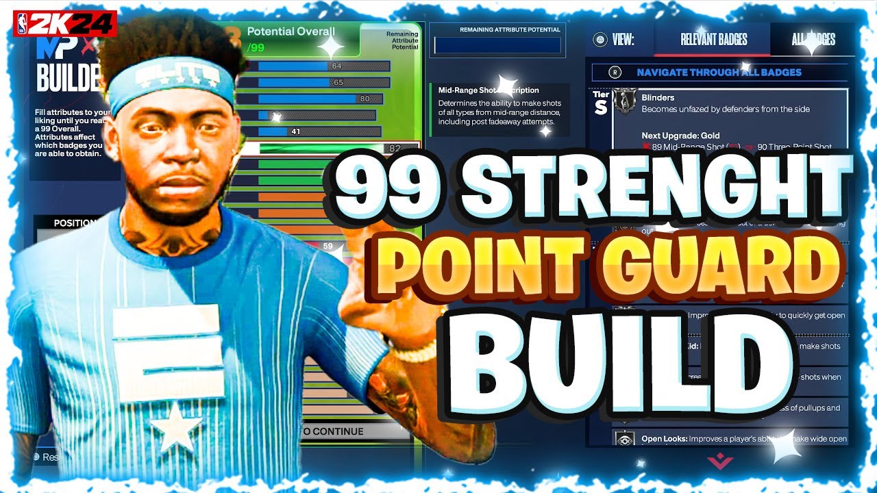 99 STRENGTH POINT GUARD BUILD | NBA 2K24 NEXT GEN PS5 - YouTube