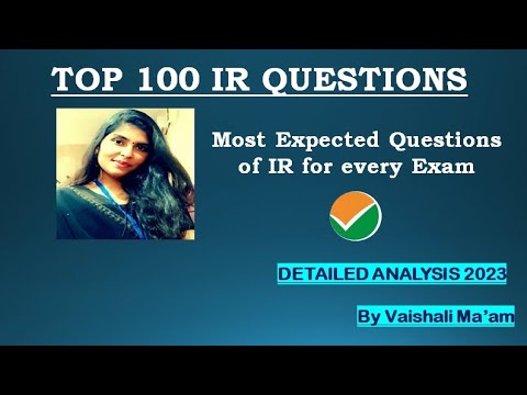 MOST IMPORTANT IR QUESTIONS AND IR CONCEPTS for Exam || PhD Entrance ...