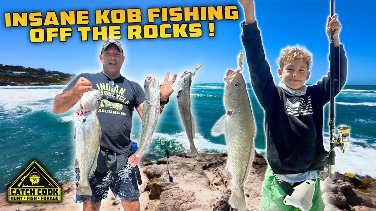 INSANE KOB FISHING OFF THE ROCKS ! - Agulhas, Tip Of Africa | Catch ...
