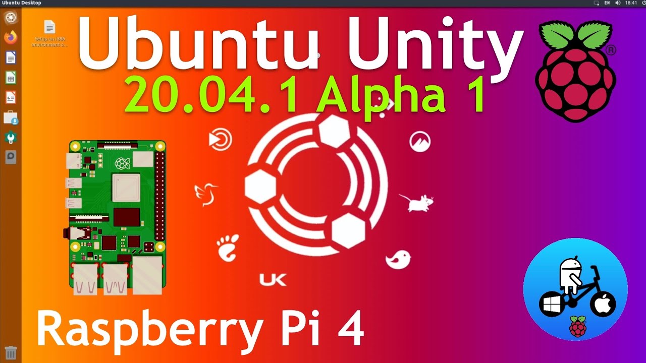 Ubuntu Unity 20.04.1 Alpha1. Raspberry Pi 4 - YouTube