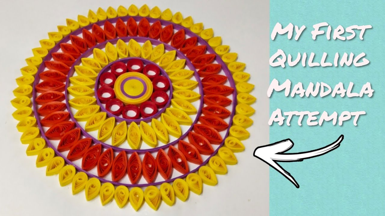 Quilling Mandala/ My first Attempt Of Quilling Mandala - YouTube