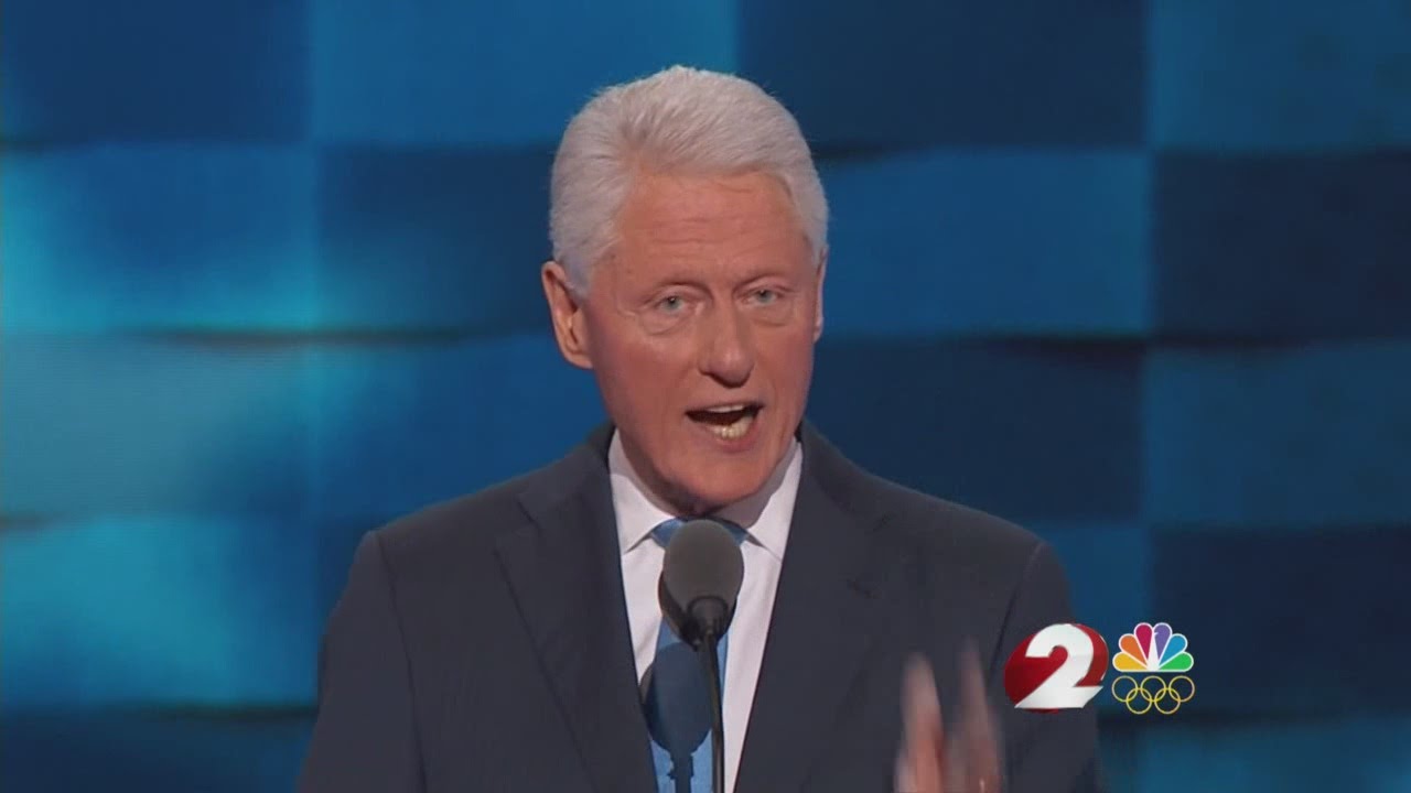 Bill Clinton tells a love story to make his case for Hillary - YouTube