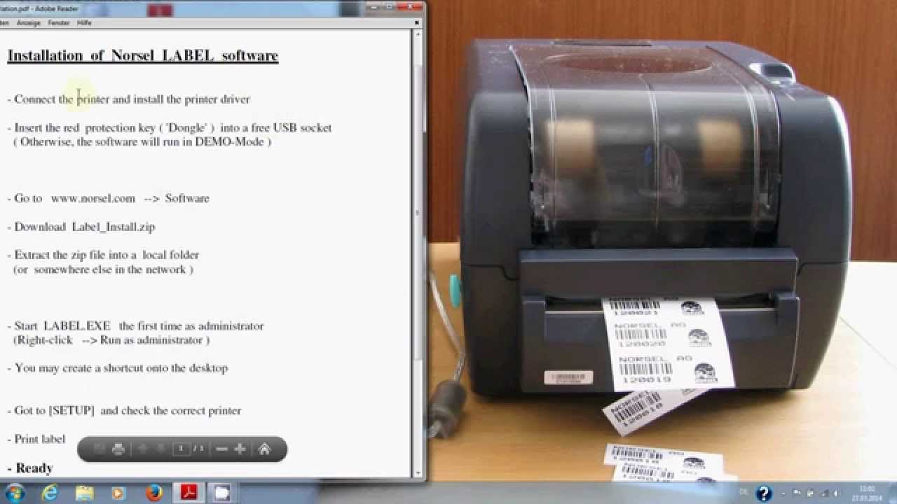 NORSEL Labeling Software - Installation - YouTube