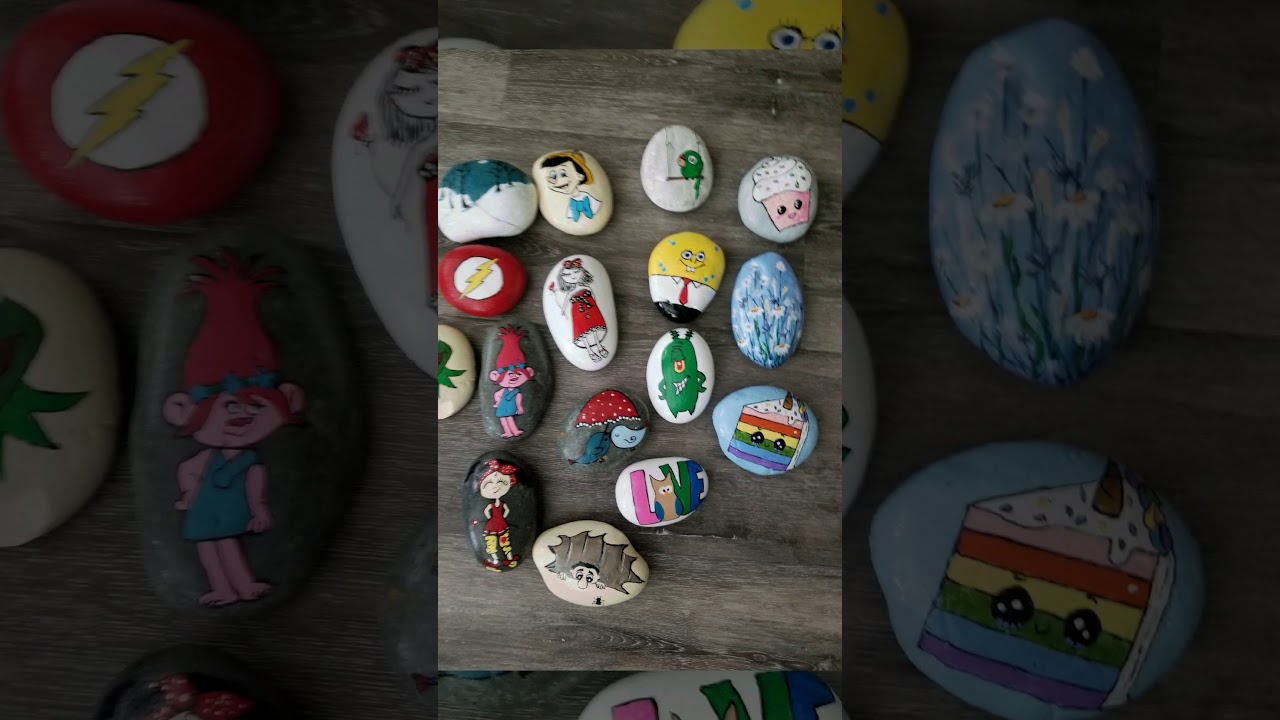 Mr Pickle and some other painted rocks - YouTube