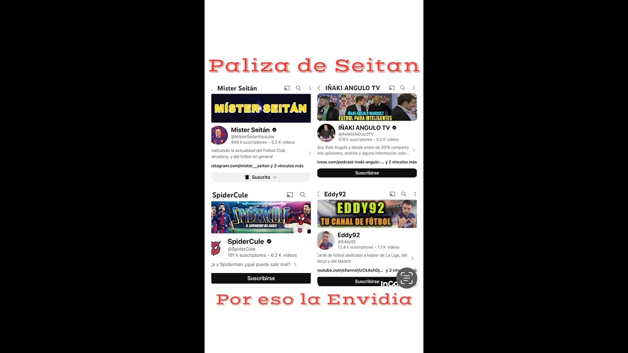 Mister Seitán es el mejor, e Iñaki Angulo, Spider Culé, Eddy 92 son ...