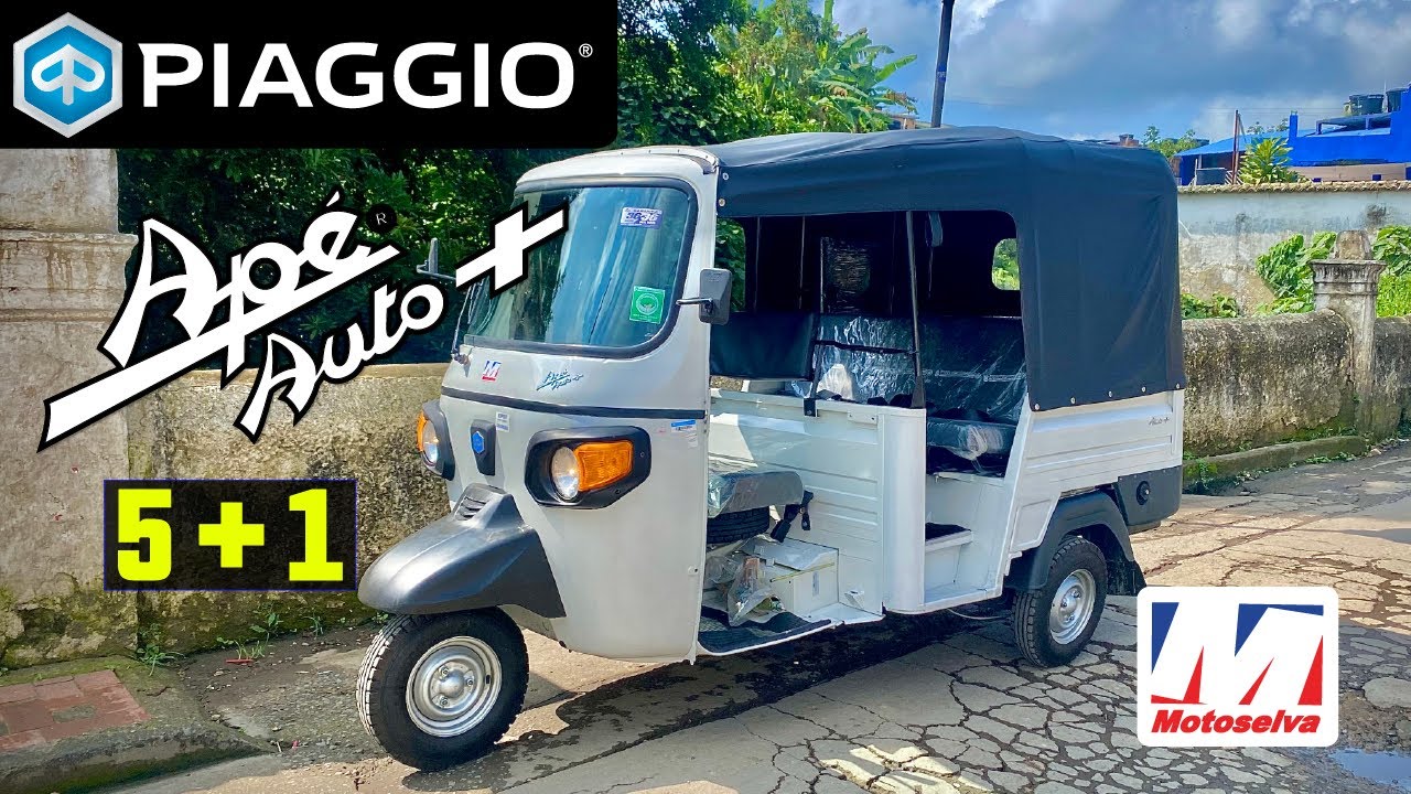 Motocarro Piaggio APE Auto Plus. El 5+1 en Motoselva - YouTube