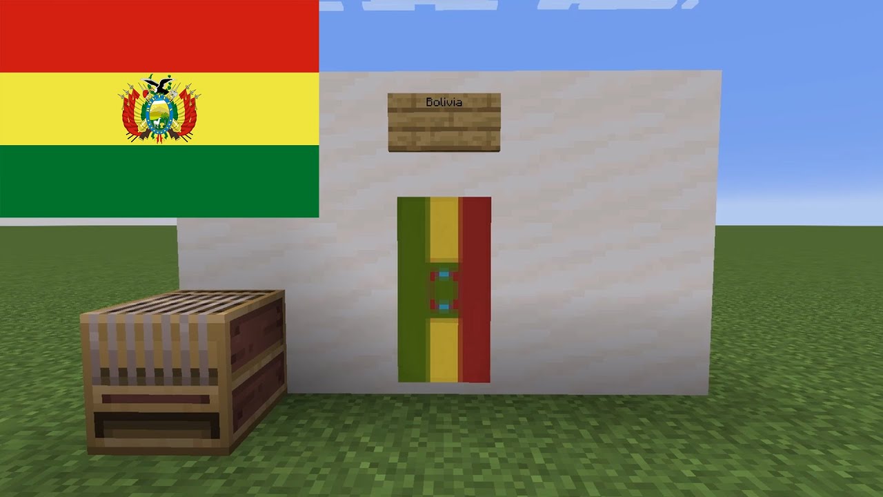 How to Make Bolivia's Flag in Minecraft - YouTube