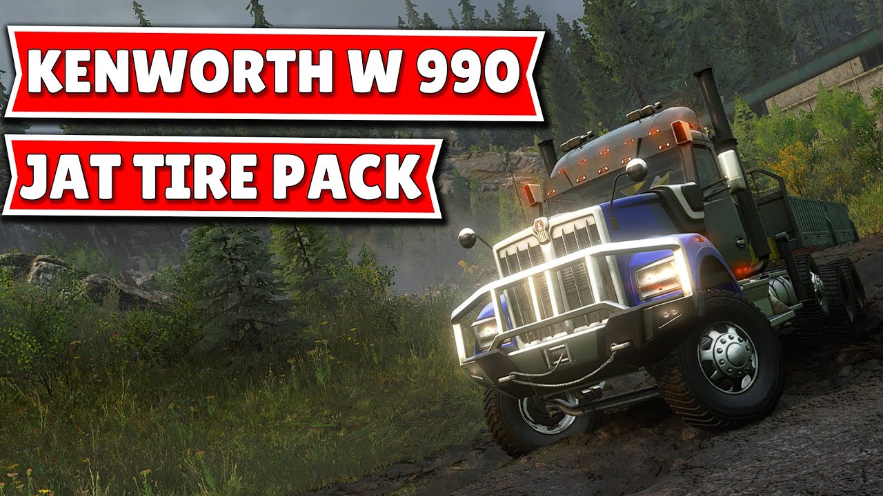 Reviewing The 2 NEW DLCs In Snowrunner | Kenworth W 990 & JAT Tire Pack ...
