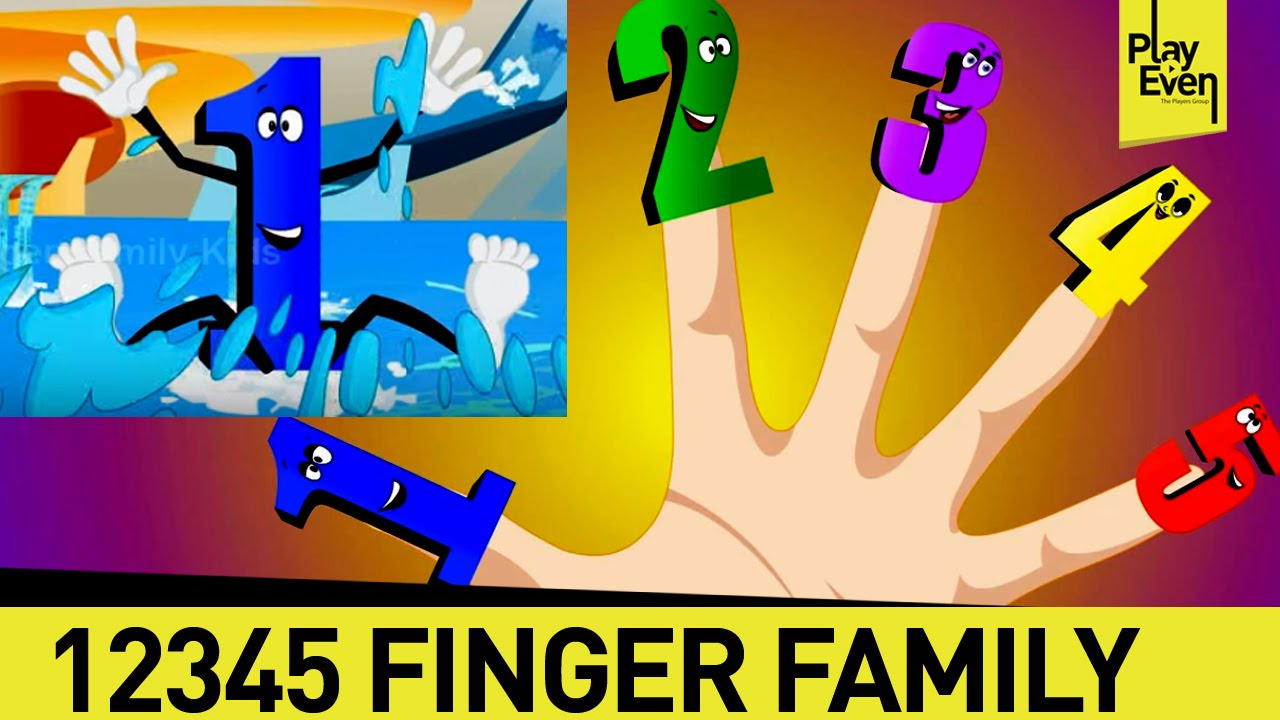 12345 Finger Family Rhymes For Nursery- Kids Learning Videos | Finger ...