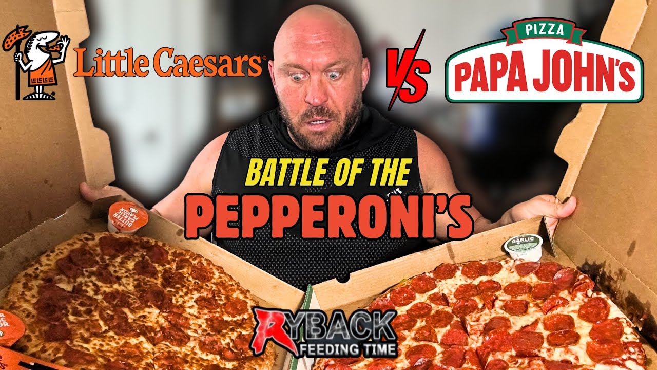 Papa John’s Shaq-A-Roni Vs Little Caesars ExtraMostBestest Pepperoni ...