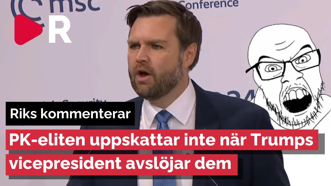 Riks Live: Bisarra reaktionerna när JD Vance sågar EU-eliten - YouTube