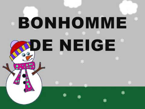BONHOMME DE NEIGE - Apprendre à lire et à écrire - Dictionnaire animé ...