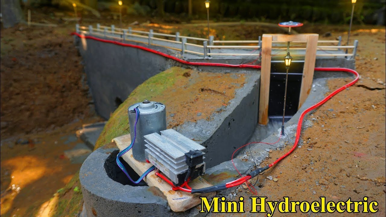 Mini Dam Construction Mini Hydroelectric Dam Model Construction - YouTube