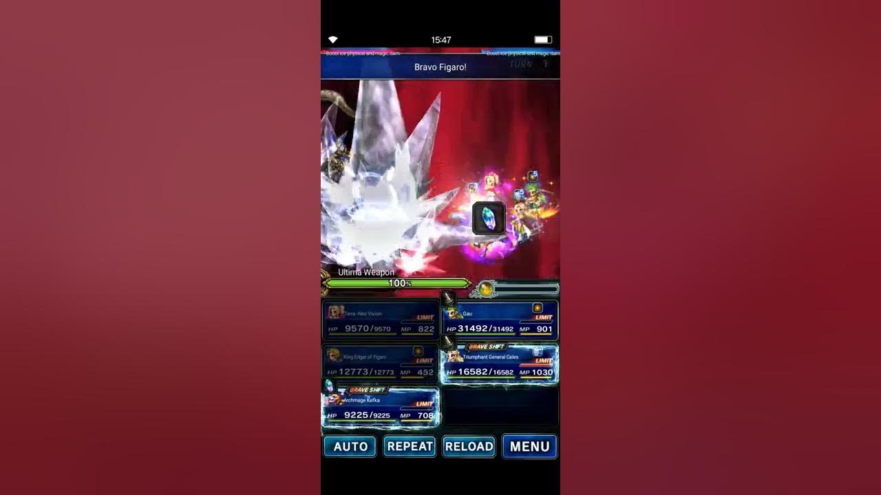 FFBE - FF6 Crown Battle: 2T OTK All Missions with Gau - YouTube