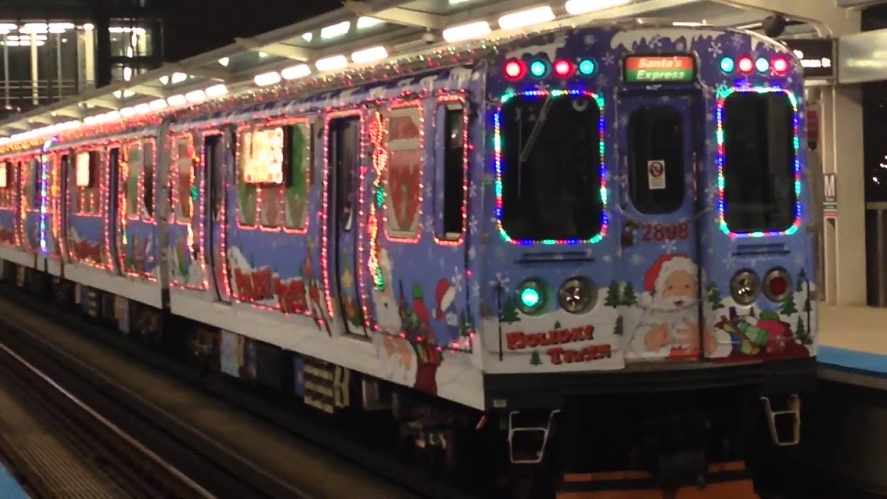 The 2014 CTA Holiday Train at Morgan/Lake - YouTube