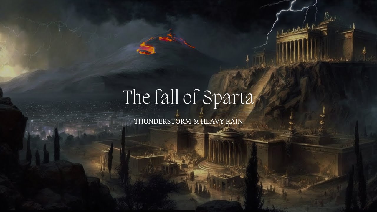 The Fall of Sparta - Heavy Rain Sounds & Thunderstorms | ASMR (No Music ...