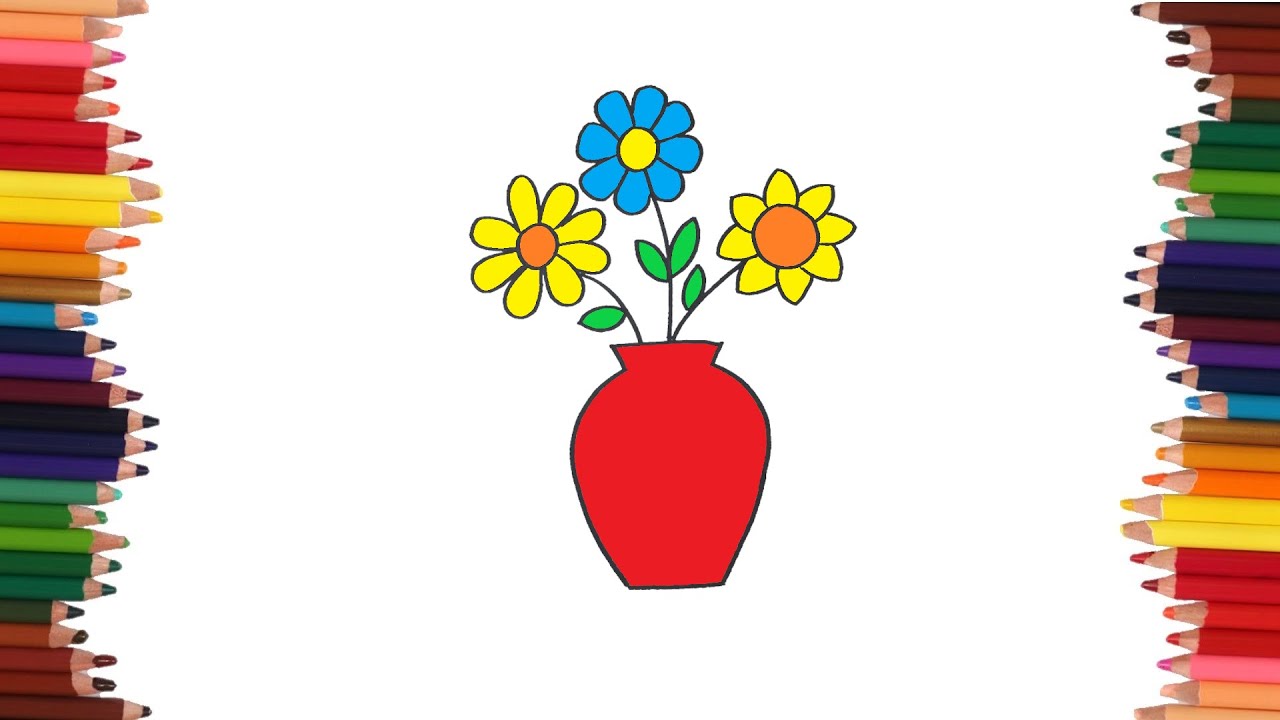 como dibujar un florero | Dibujos faciles - YouTube