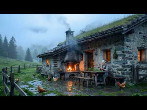 Rainy Autumn Walk in an 800-Year-Old Swiss Village | The Isolated Life
