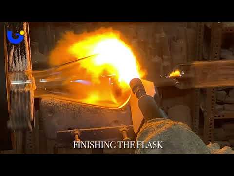 Manufacturing of Conical Flask || UNITY GLASS INDUSTRY || - YouTube