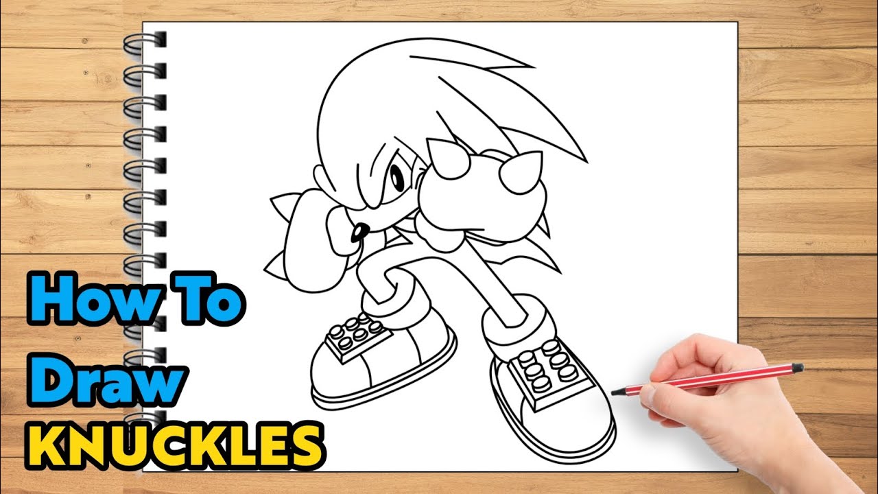 How to Draw KNUCKLES|| SONIC THE HEDGEHOG ||Step By Step Tutorial ...