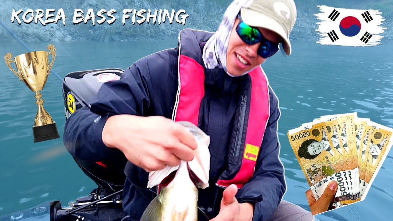 미국인은 한국 배스 낚시 대회에 참가하기 안동호/Fishing a Korean Bass Fishing Tournament at ...