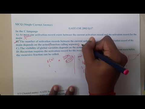 GATE CSE 2002 Q 17 || C PROGRAMMING ||Data Structure || GATE Insights Version: CSE - YouTube