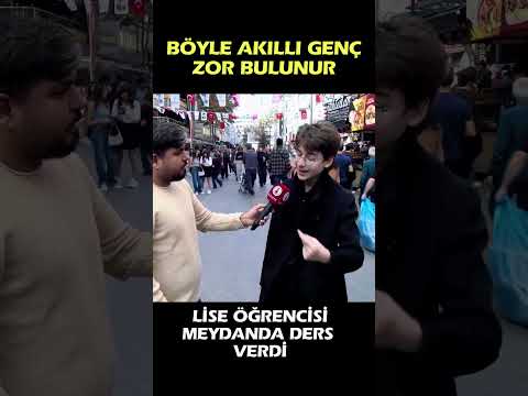 Liseli genç meydanda ders verdi !