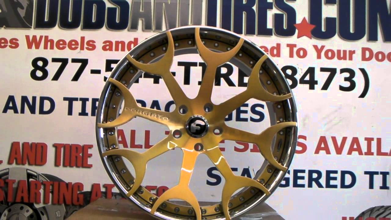 877-544-8473 22 Inch Forgiato Capolavaro Brushed Gold Rims Concave ...