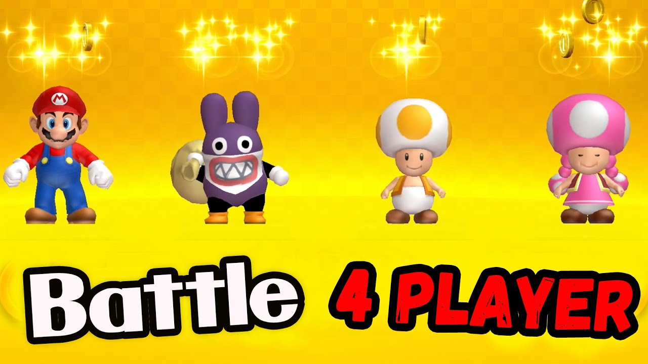 New Super Mario Bros. U Deluxe Coin Battle – 4 Players #53 - YouTube