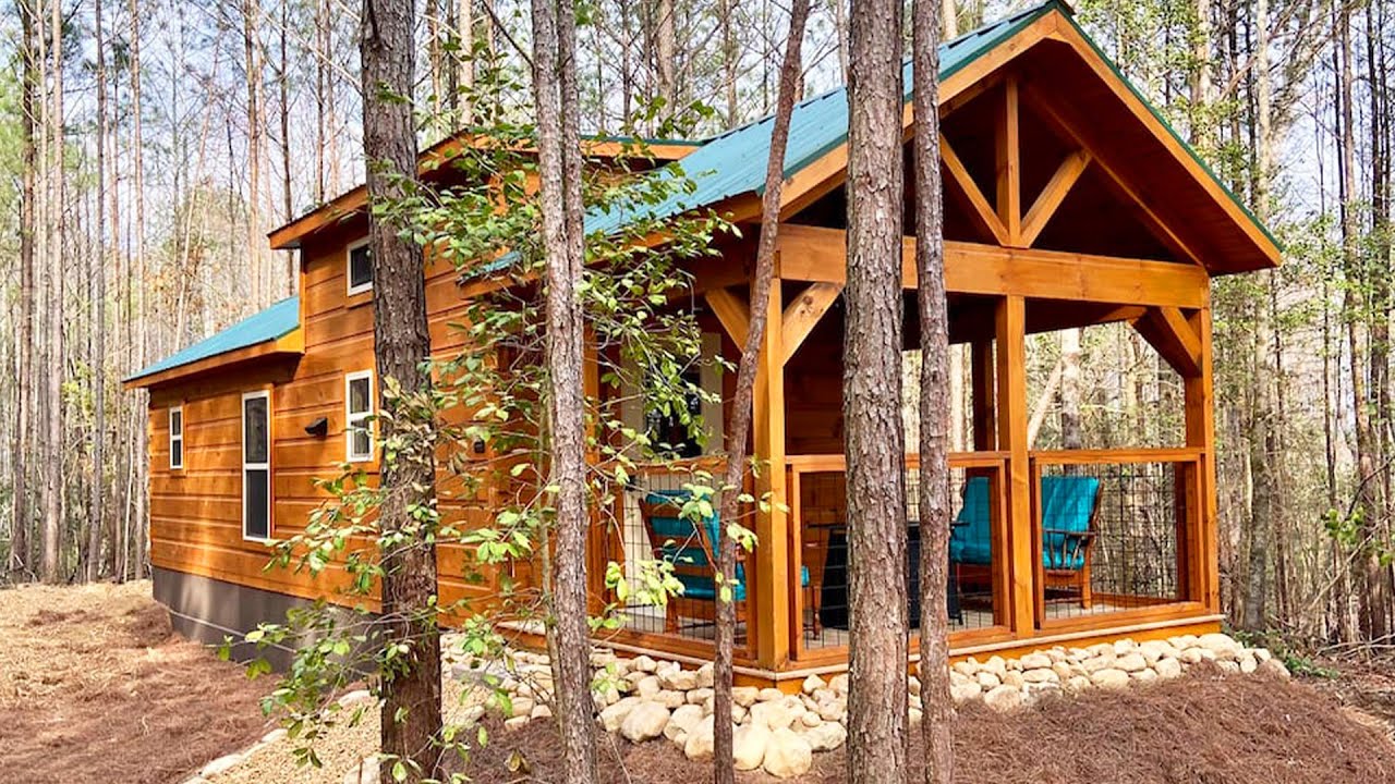 Amazing Cozy Birch Perch Tiny Home Log Cabin Atop Mentone Mountain ...