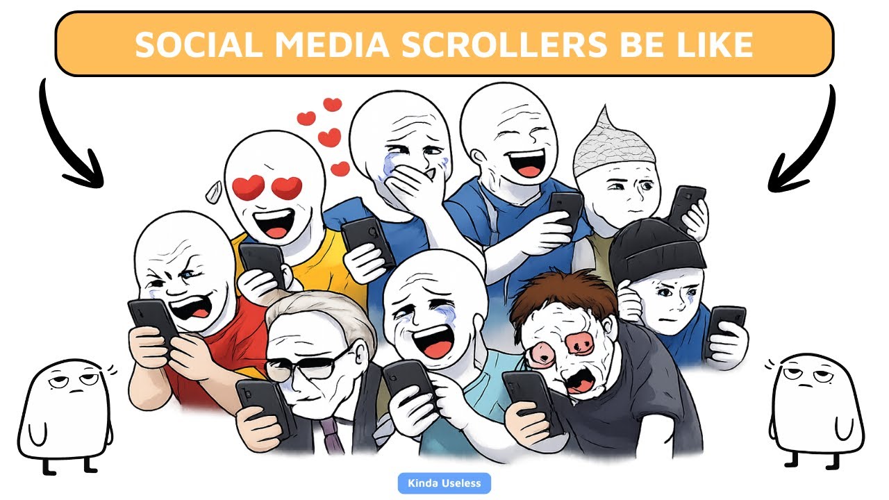 SOCIAL MEDIA SCROLLERS BE LIKE - YouTube